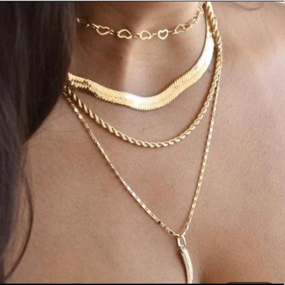 Jewelry | Four Layered Gold Necklace | Poshmark